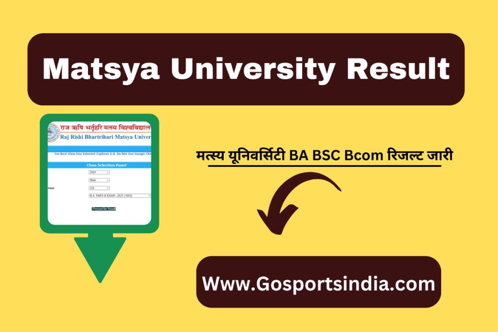 Matsya University Result 2023 | मत्स्य यूनिवर्सिटी BA BSC Bcom का ...